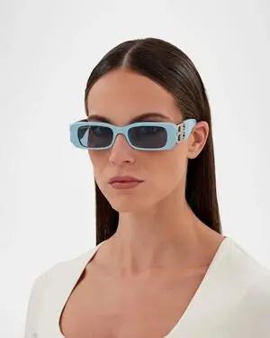 Balenciaga Acetate Bb Logo Sunglasses - Blue