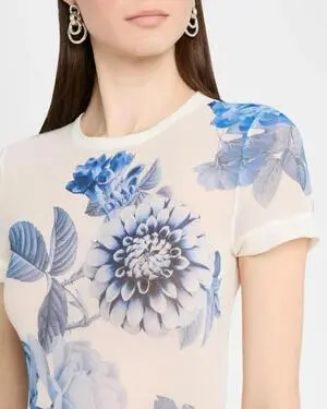 Alice + Olivia Tess Crewneck Tee - Affection Small