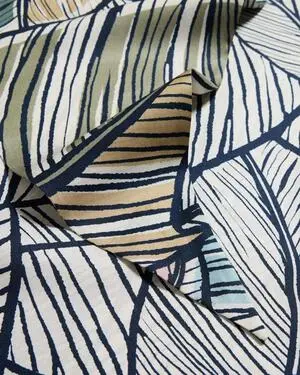 Giorgio Armani Apos;s Silk Leaf-print Neck Scarf - Night Sky