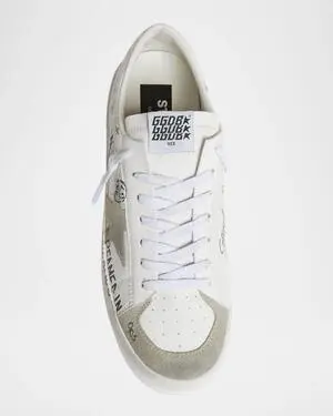 GOLDEN GOOSE Stardan Leather Sneakers - White/ice