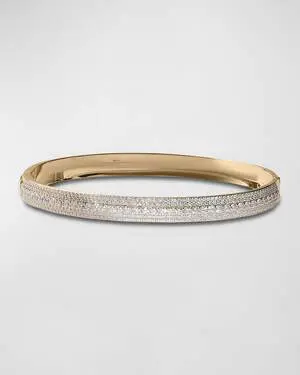 Lana Jewelry Diamond Hinge Bangle Bracelet - Yellow Gold