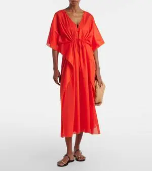 ERES Voilier Cotton Voile Kaftan - Red