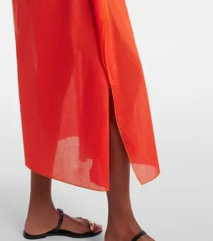 ERES Voilier Cotton Voile Kaftan - Red