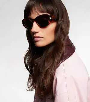 Bottega Veneta Mitre Oval Sunglasses