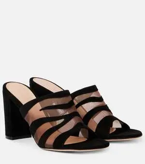 Black Mesh Mules