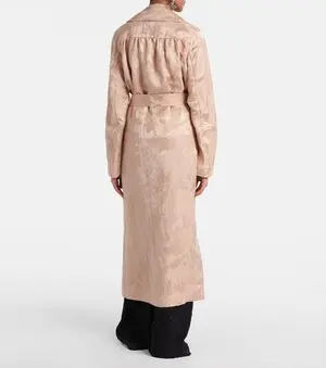 Dries Van Noten Floral Linen-blend Jacquard Coat