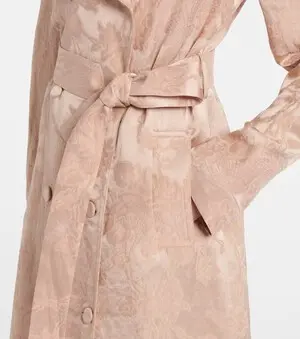 Dries Van Noten Floral Linen-blend Jacquard Coat
