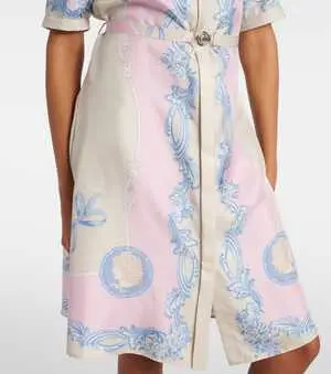 Versace Floral Silk Shirt Dress