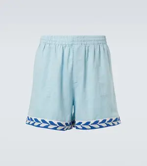 BODE Seedling Stripe Bermuda Shorts - Blue