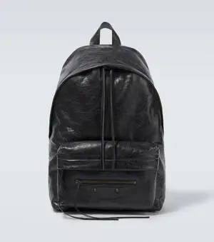 Balenciaga Le City Leather Backpack - Black