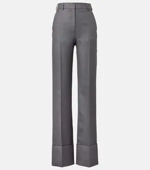 Women's High Waist Wool Pants