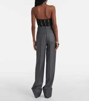 Valentino Garavani High-rise Straight Wool Pants