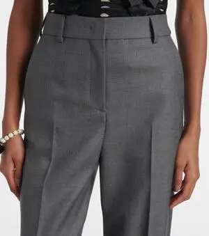 Valentino Garavani High-rise Straight Wool Pants