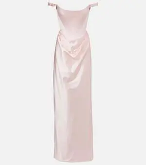 VIVIENNE WESTWOOD Satin Bustier Gown - Pink