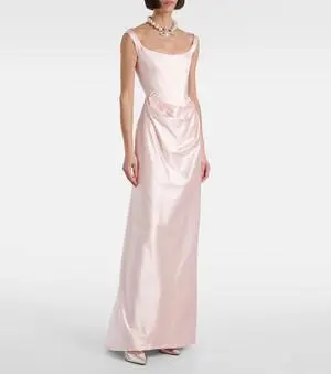 VIVIENNE WESTWOOD Satin Bustier Gown - Pink