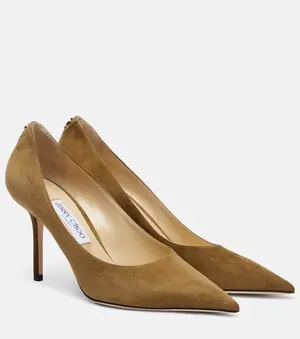 JIMMY CHOO Love 85 Suede Pumps - Green
