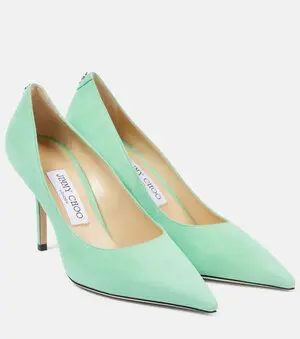 JIMMY CHOO Love 85 Suede Pumps - Green