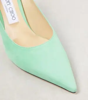 JIMMY CHOO Love 85 Suede Pumps - Green
