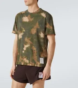 Satisfy Batik Camouflage Wool-blend Jersey T-shirt