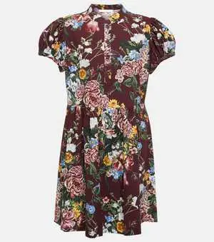 See By Chloé Floral Print Cotton Minidress
