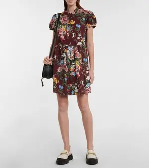 See By Chloé Floral Print Cotton Minidress