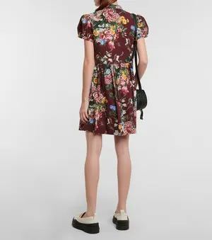 See By Chloé Floral Print Cotton Minidress