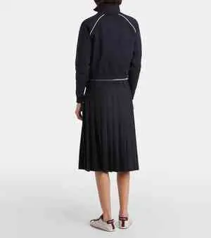 Miu Miu Logo Zip-up Sweatshirt