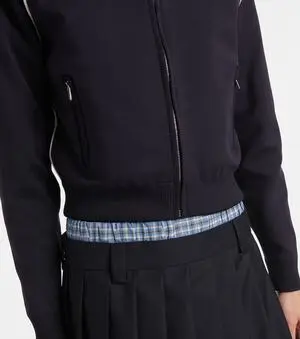 Miu Miu Logo Zip-up Sweatshirt