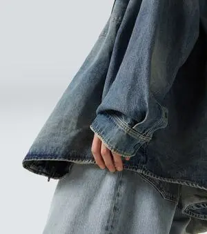 Balenciaga Hooded Denim Overshirt