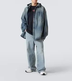 Balenciaga Hooded Denim Overshirt