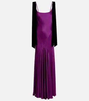 Nina Ricci Gathered Maxi Dress - Purple