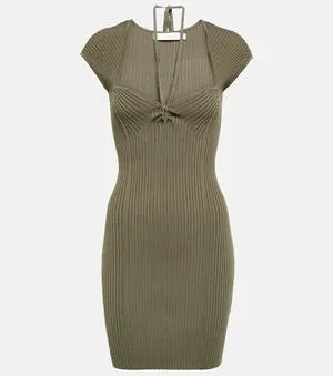 Simkhai Dylan Ribbed-knit Midi Dress - Green