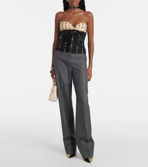Valentino Garavani High-rise Straight Wool Pants