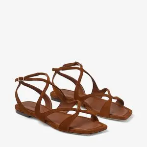 JIMMY CHOO Ayla Suede Flats - Neutral