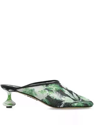 Loewe 45mm Floral-print Mules