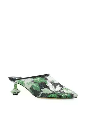Loewe 45mm Floral-print Mules