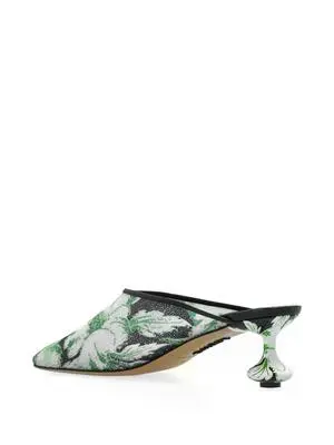 Loewe 45mm Floral-print Mules