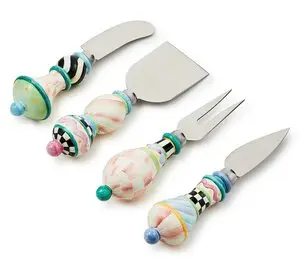 MACKENZIE-CHILDS Rosy Meadow Cheese Knife Set - One-color
