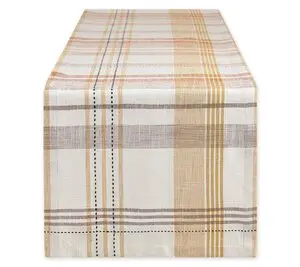 DESIGN IMPORTS Veranda Plaid Table Runner - One-color