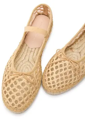 LOEFFLER RANDALL Kayla Raffia Ballet Flats