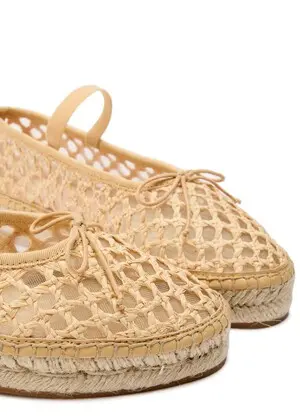LOEFFLER RANDALL Kayla Raffia Ballet Flats