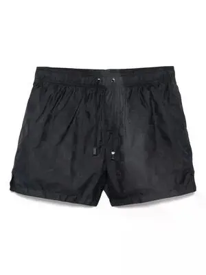 Giorgio Armani Tonal-logo Swim Shorts - Blue