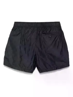 Giorgio Armani Tonal-logo Swim Shorts - Blue