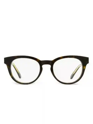 Omega Pantos-frame Eyeglasses - Brown