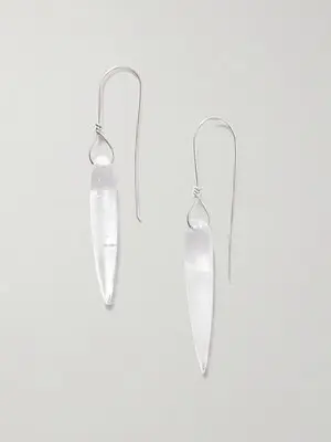 SOPHIE BUHAI Spear Quartz Drop Earrings - Neutrals