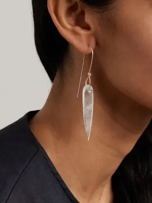 SOPHIE BUHAI Spear Quartz Drop Earrings - Neutrals
