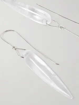 SOPHIE BUHAI Spear Quartz Drop Earrings - Neutrals
