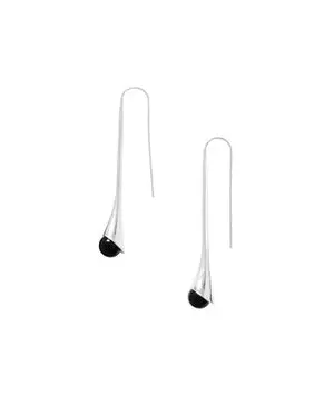 SOPHIE BUHAI Vienna Onyx Silver Earrings - Black