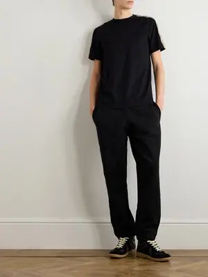Burberry Tapered Logo-appliquéd Cotton-jersey Sweatpants