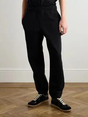 Burberry Tapered Logo-appliquéd Cotton-jersey Sweatpants